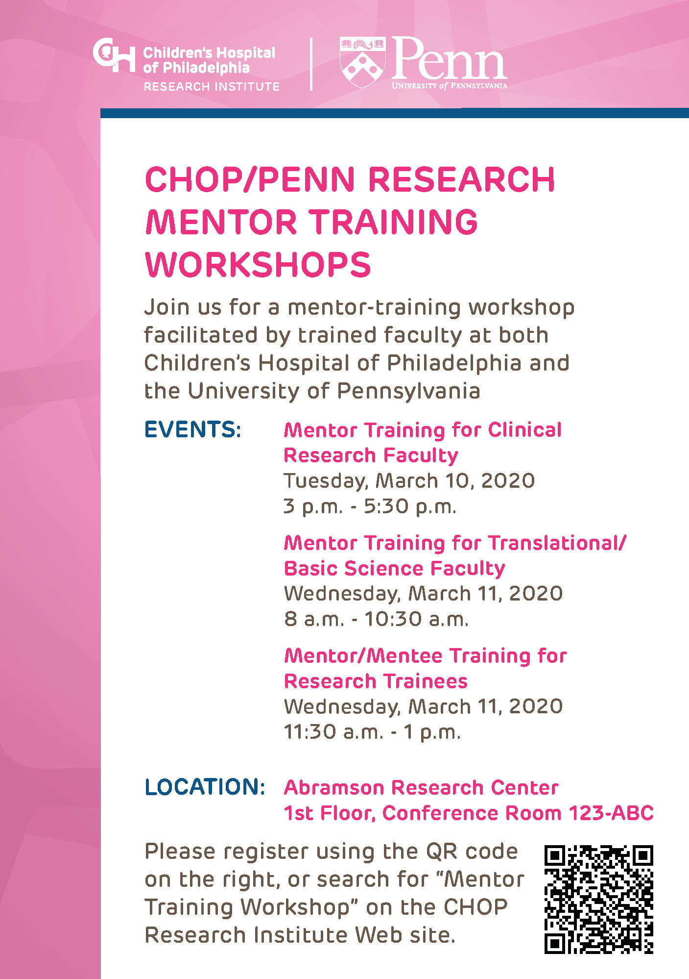 Attention Faculty and Trainees: Register for a CHOP/Penn Research ...