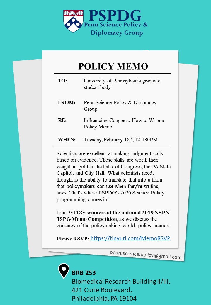 PSPDG Policy Memo Workshop