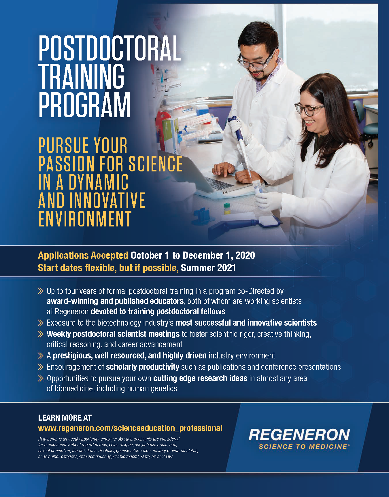 Regeneron Postdoctoral Training Program